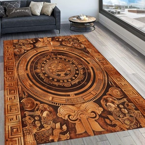 Mayan Rug, Ancient Rug, Ethnic Decor, Hieroglyph Carpet, Boys Room Rug ...