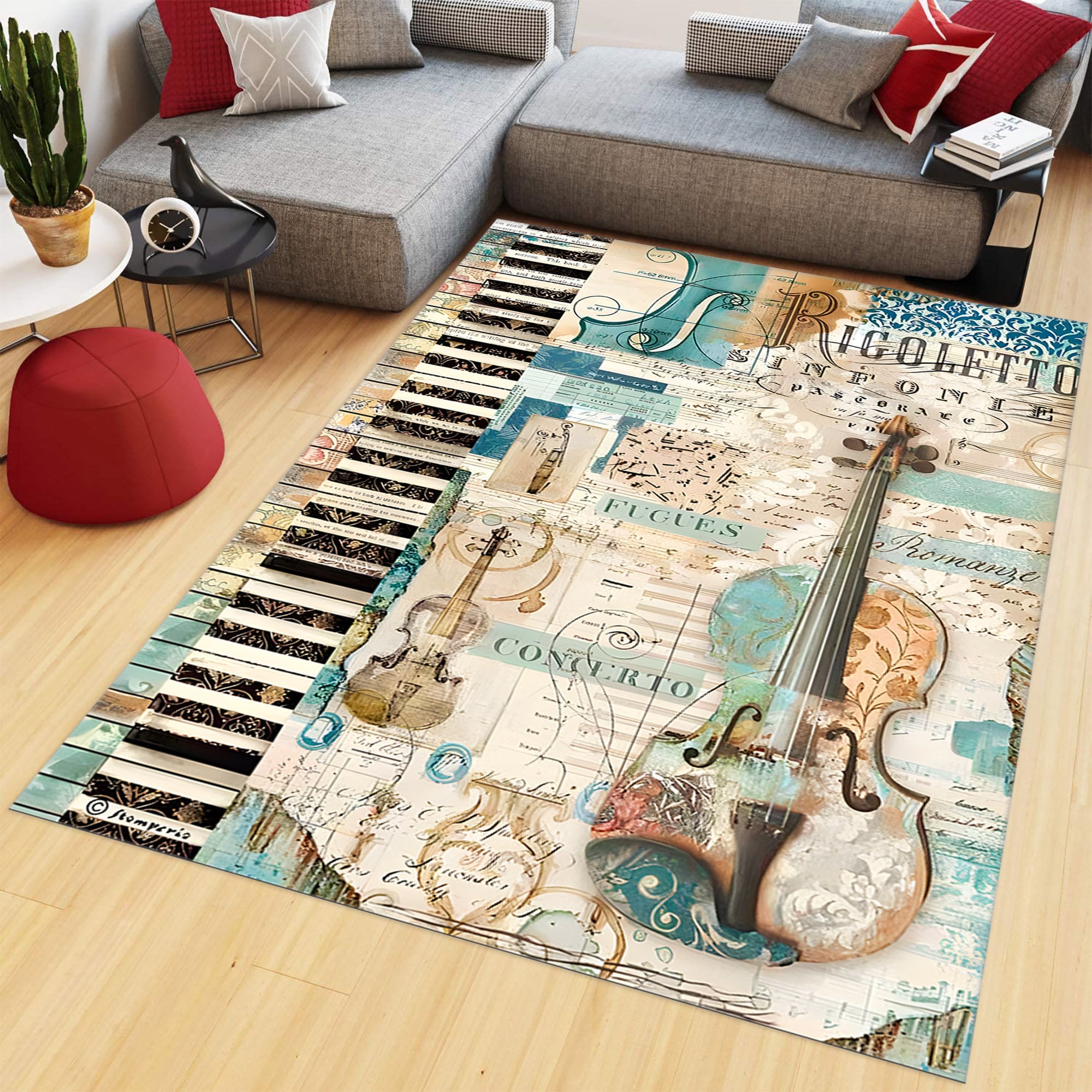 Music Rug Piano Rug Violin Rug Ambiance Rug Gaming Rug - Etsy