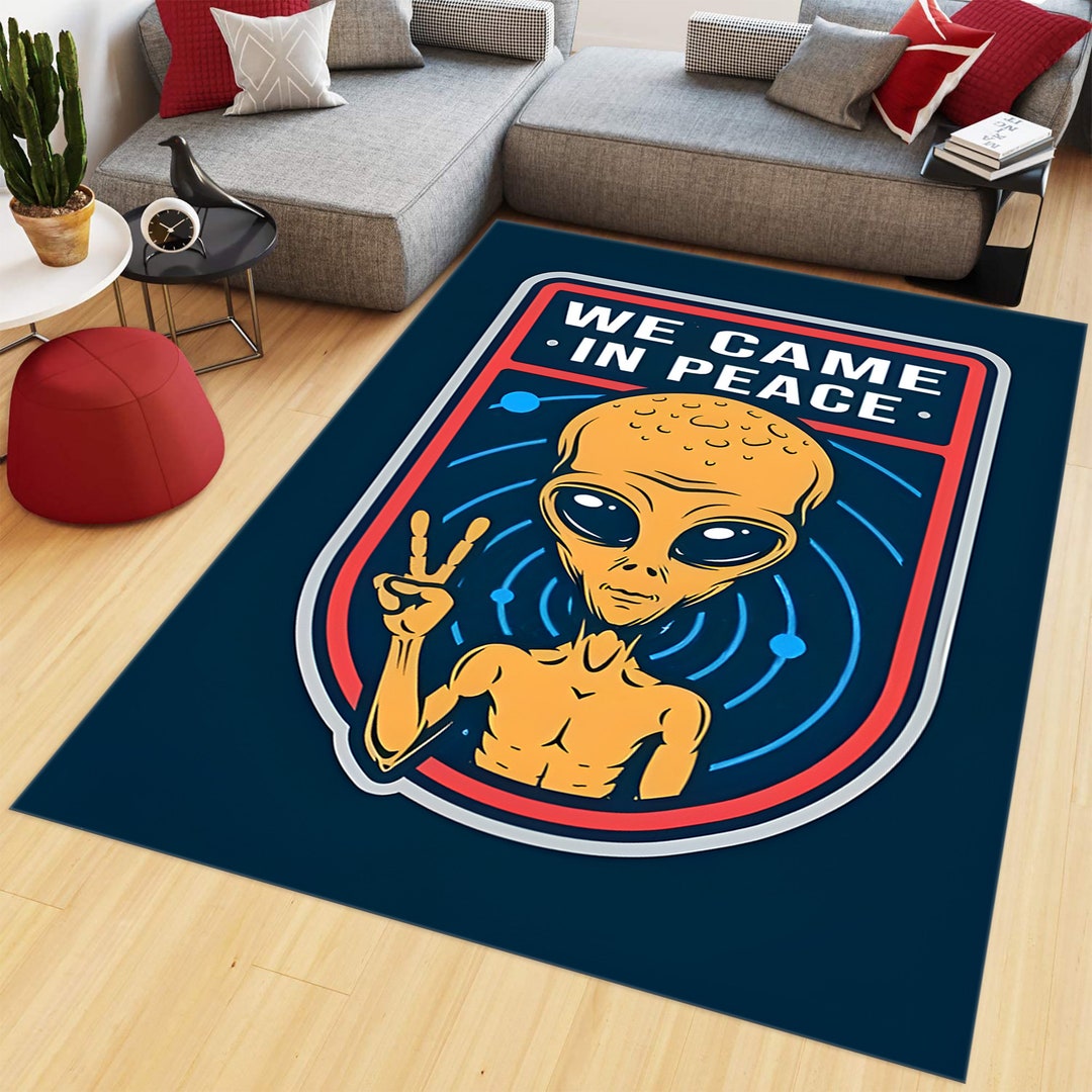 Space Rug, Alien Rug, Fantastic Rug, Cool Rug, Office Decor, Non Slip ...