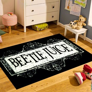 Beetlejuice Rug, Movie Rug, Old Times Retro Decor, Beetle Juice Rug ...