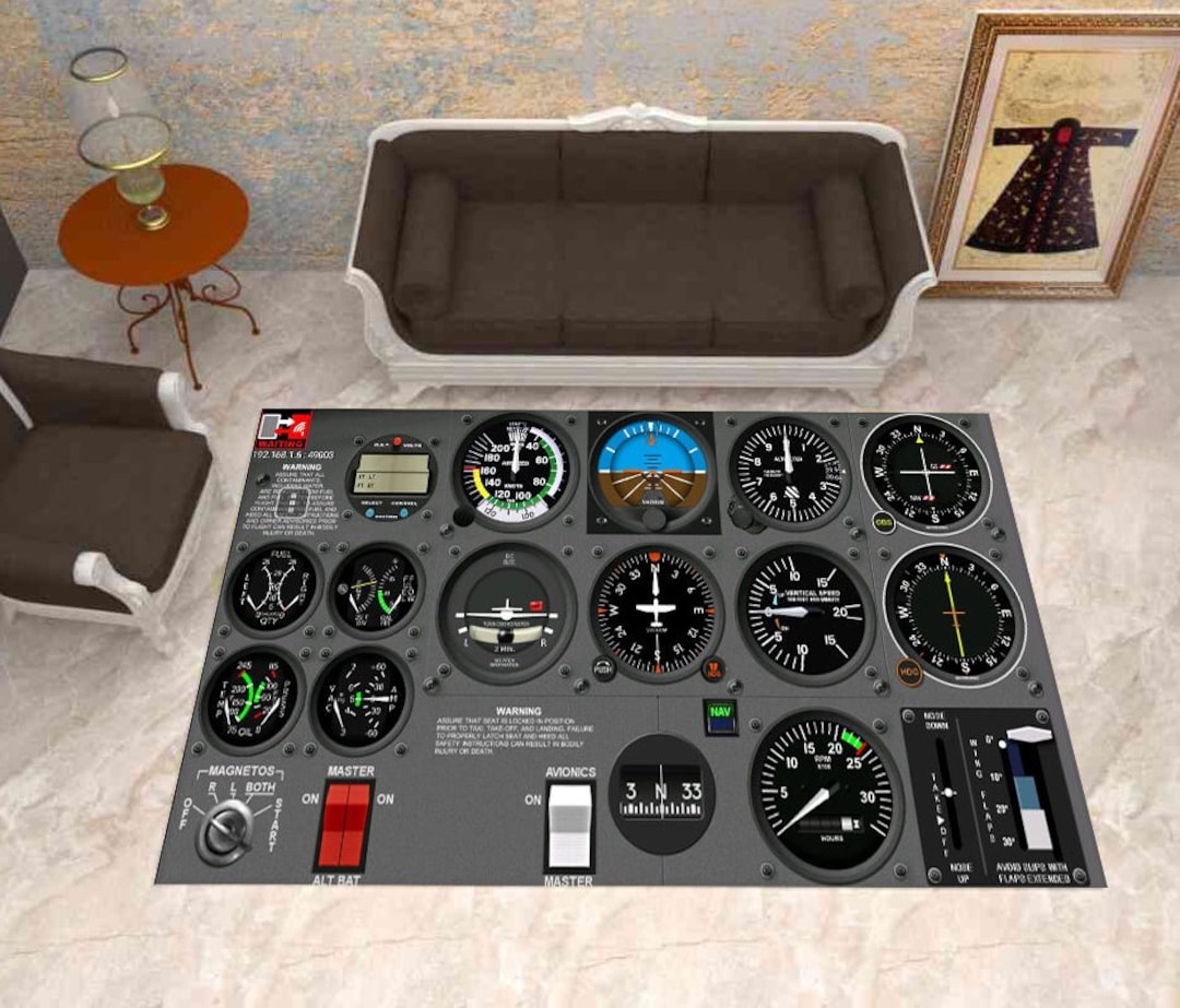 Guages Rug, Plane Indicators Rug, Cockpit Rug, Plane Rug, Jet Fighter ...