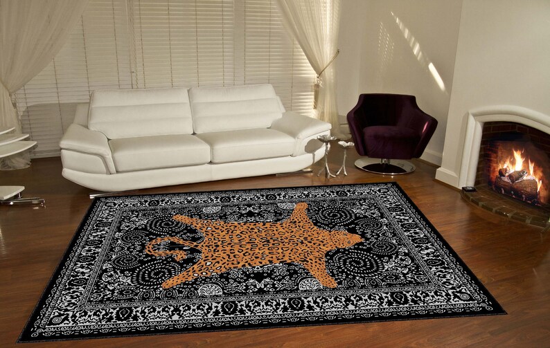 Tiger Skin Pattern Rug Animal Pattern Rug Leon Rug Tiger - Etsy