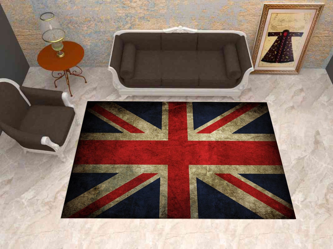 United Kingdom Flag Rug, England Flag, Office Rug, Living Room Rugs ...