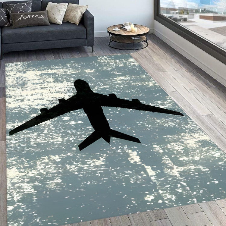 Plane Rug, Airplane Rug, Aviation Decor, Aircraft Rug, Room Decor ...