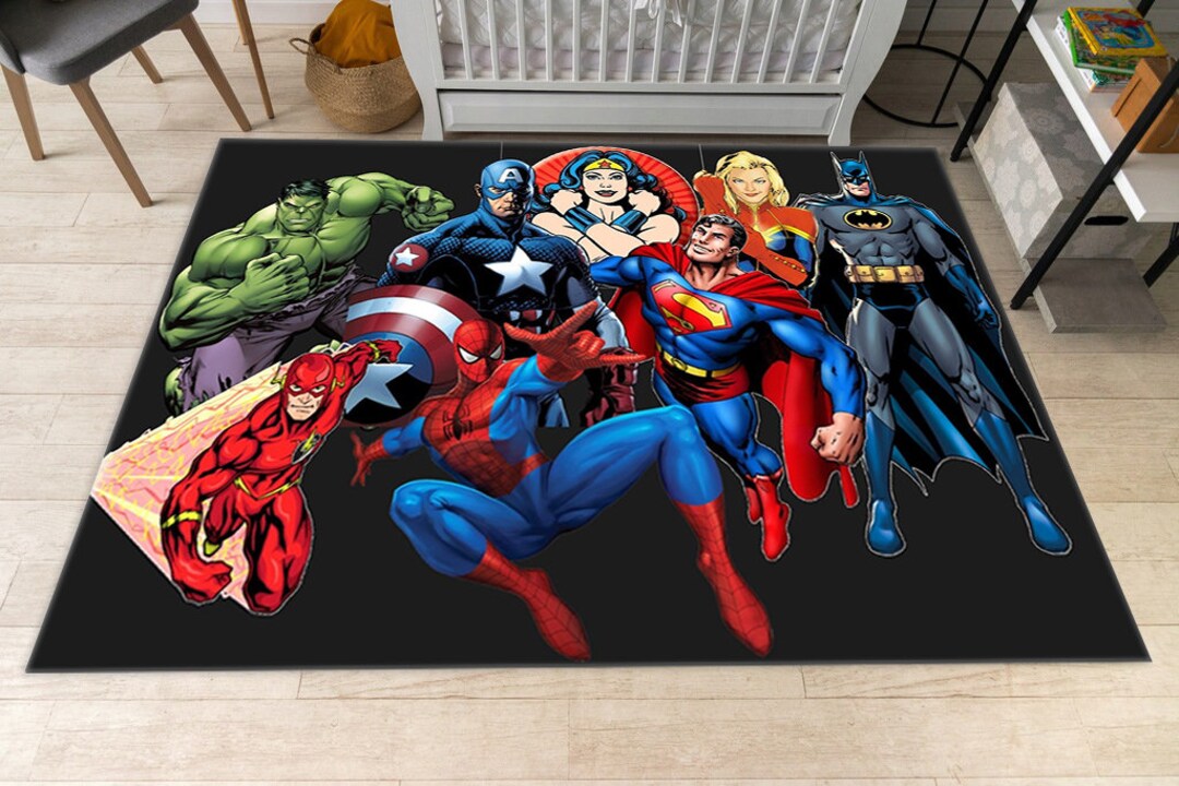 Superhero Rug, Spiderman Rug, Ironman Rug, Kids Room Decor, Gift for ...