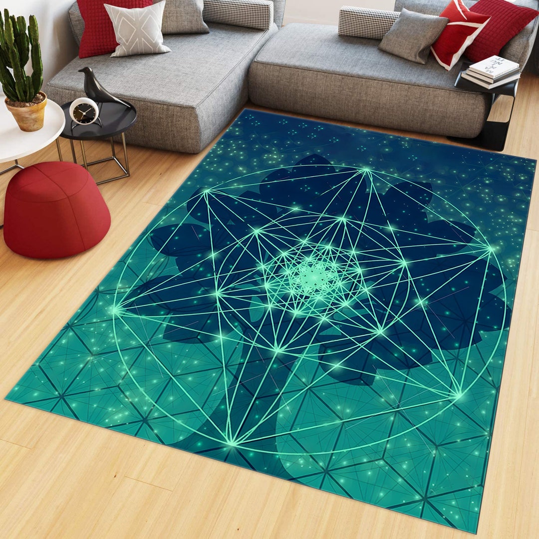 Metatron Rug, Energy Rug, Nature Power Rug, Element Rug, Cool Rug ...