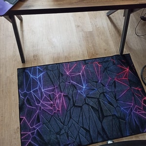 Neon Look Rug, Purple Area Rug, Gaming Room Rug, E-sport Rug, Colorful ...