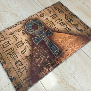 Ankh Rug, Egypt Rug, Hieroglyph Rug, Eye of Ra Rug, Ancient Rug ...