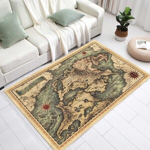 Dungeons Dragons Rug, Azuregard Map, DND Map Rug, Game Map, Boys Room ...