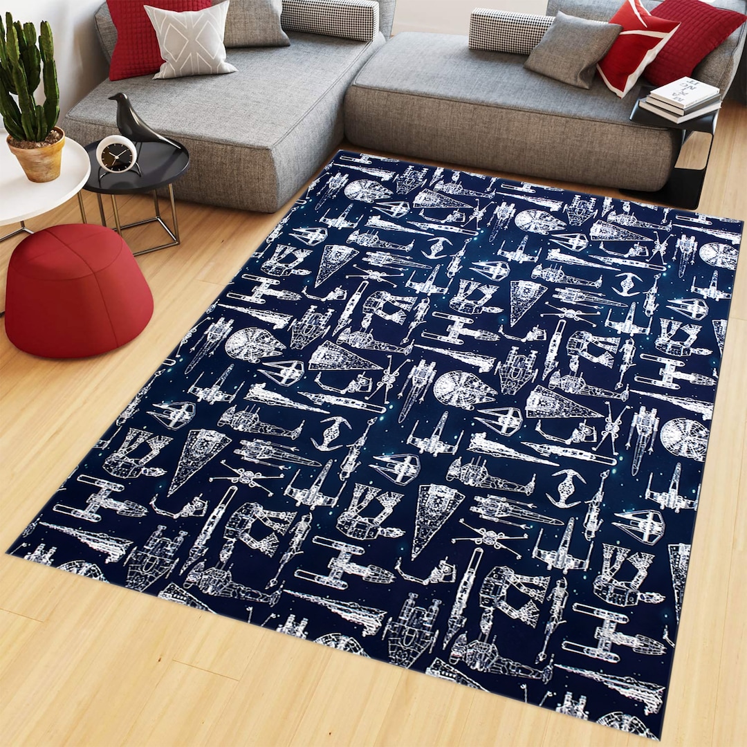 Starwars Rug, Star Wars Ship Rug, Cool Rug, Office Decor, Non Slip ...