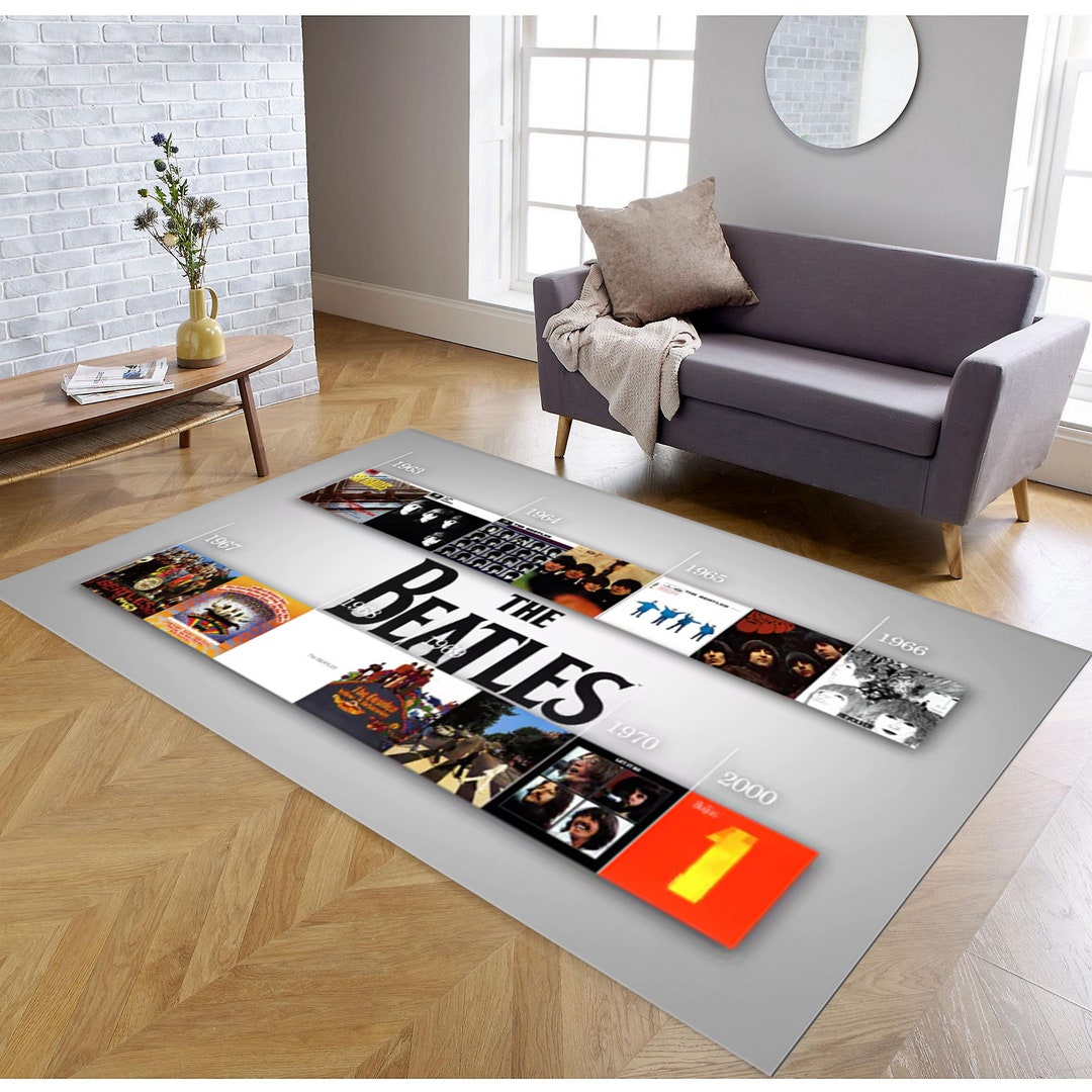 The Beatles Rug, Music Band Rug, Musician Room Rug, Music Decor, 1970's ...