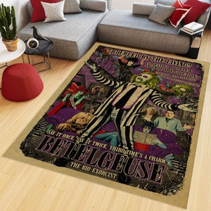 Beetlejuice Rug, Movie Rug, Old Times Retro Decor, Beetle Juice Rug ...