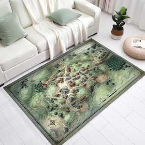 Dungeons Dragons Rug, Phandalin Map, DND Map Rug, Game Map, Boys Room ...