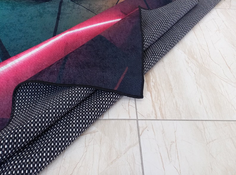 Gamer Rug Gaming Room Rug Neon Look Rug Shining Rug - Etsy