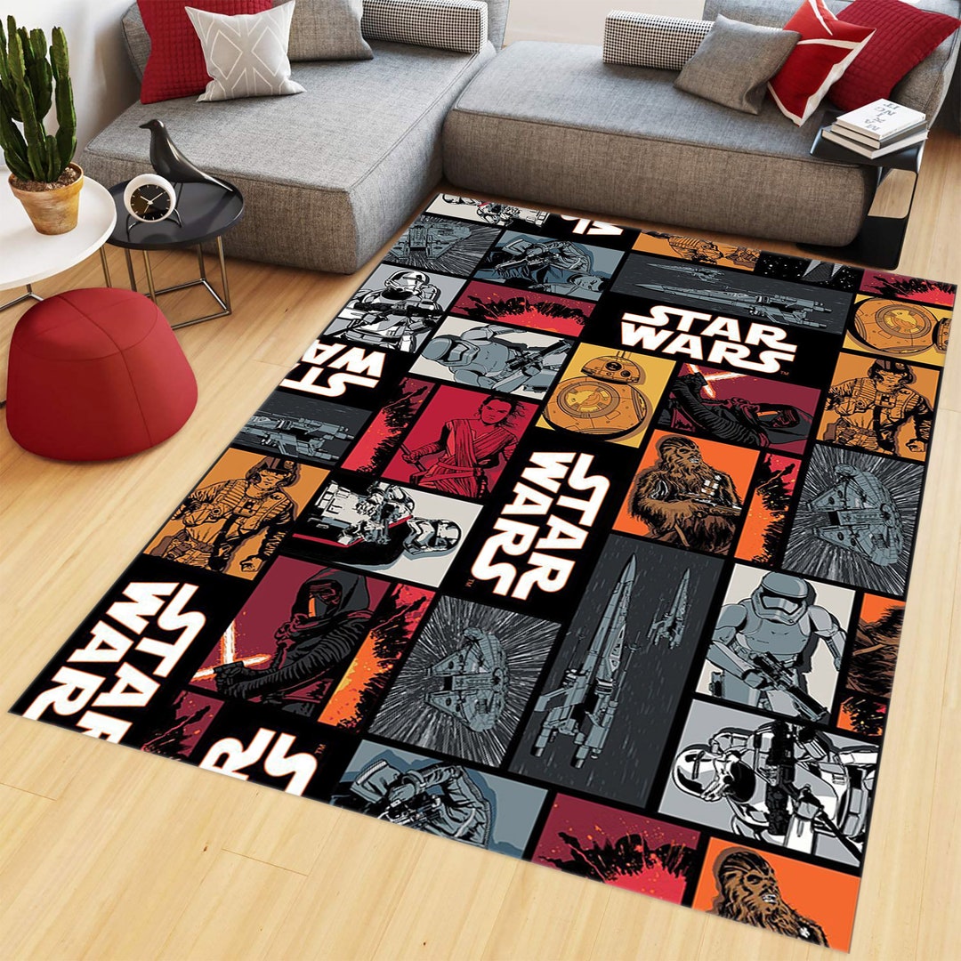 Starwars Rug, Star Wars Rug, Darth Vader Rug, Kids Room Rug, Black Rug ...