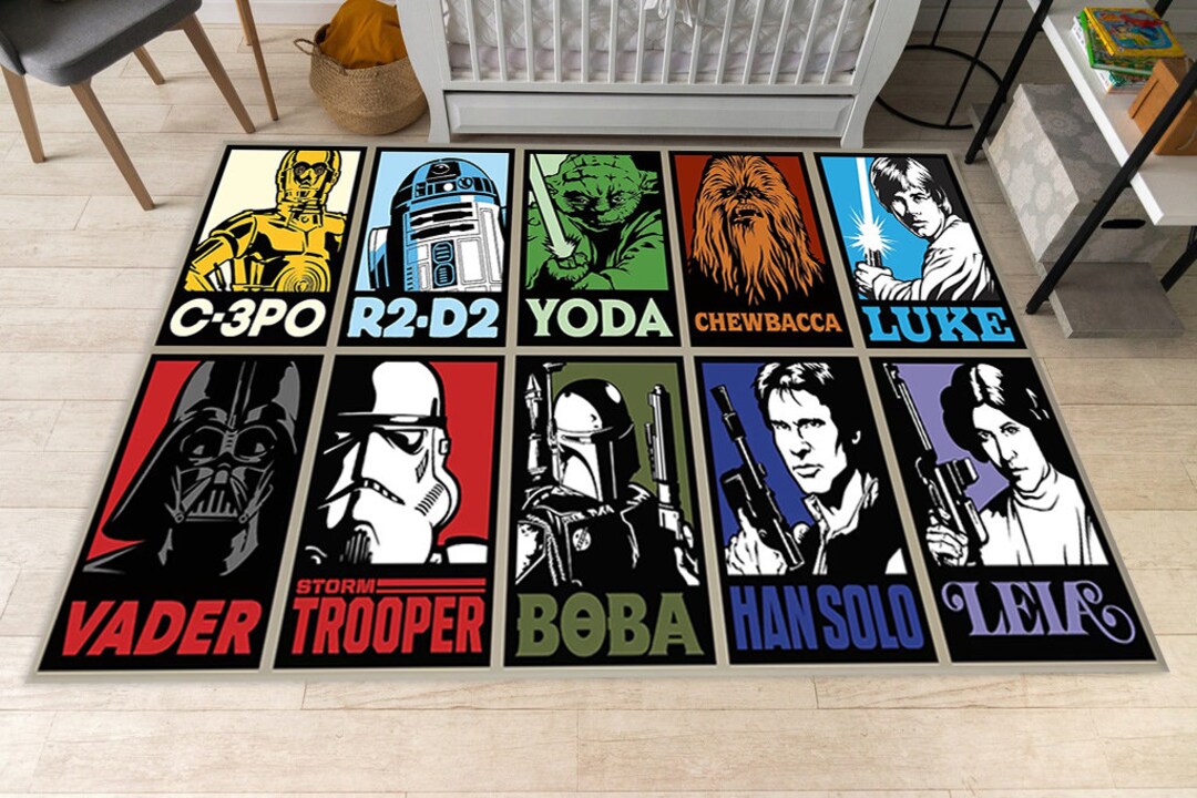 Starwars Rug, Star Wars Rug, Darth Vader Rug, Kids Room Rug, Black Rug ...