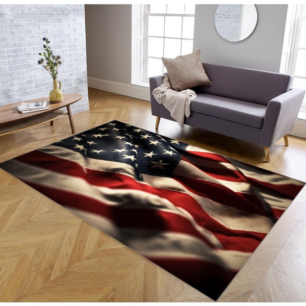 American Flag Rug - Etsy