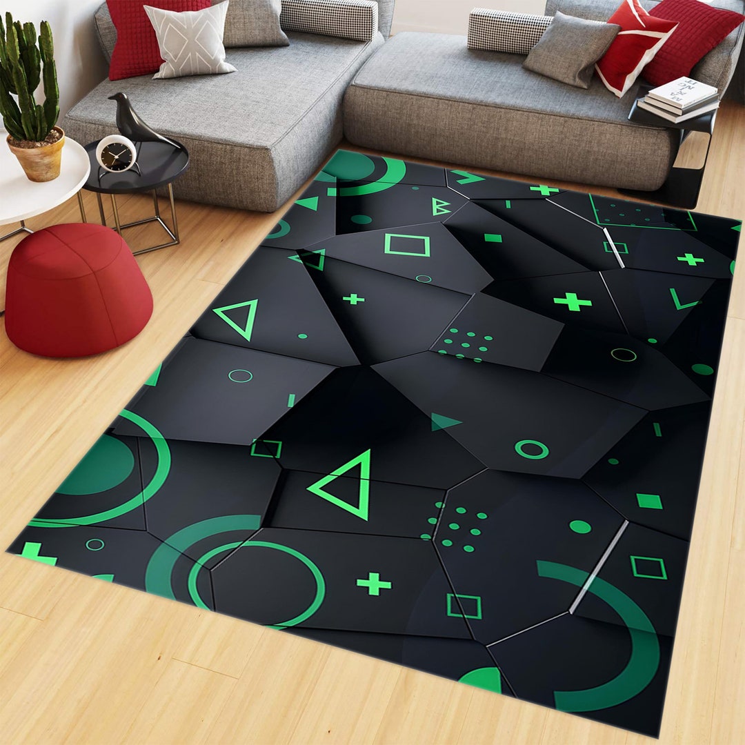 Game Rug, Gamer Rug, Neon Look Rug, E-sport Rug, Shining Rug, Gaming ...