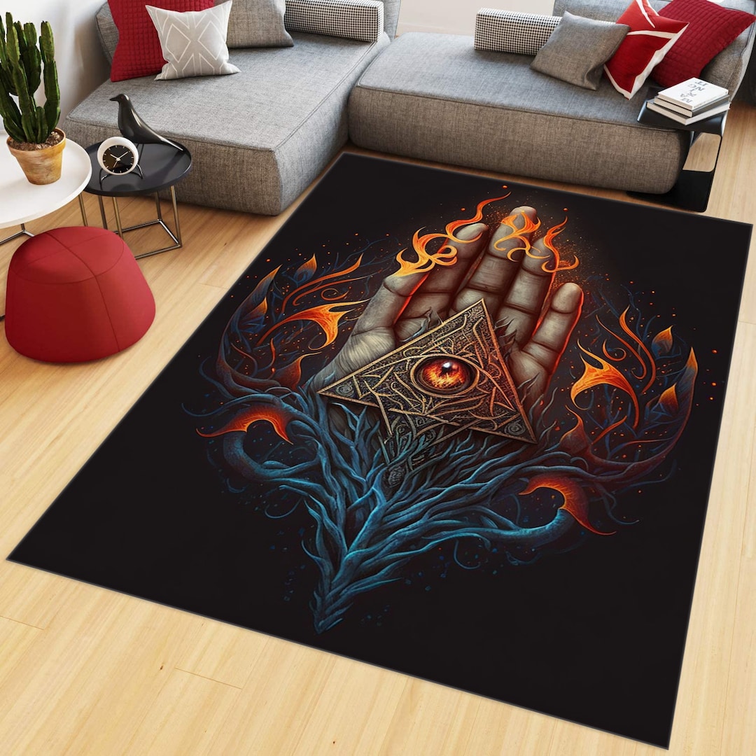 Horus Eye Rug, Pyramid Rug, Flame Fire Rug, Fatima's Hand Rug, Evil Eye ...