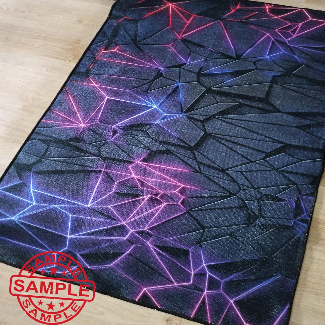 Neon Look Rug Purple Area Rug Gaming Room Rug E-sport Rug - Etsy