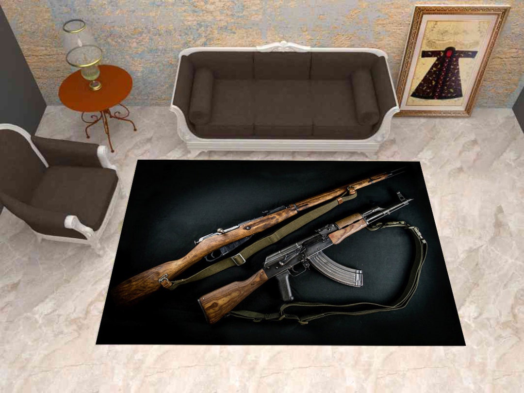 Ak-47 Rug, Kar-98 Rug, Rifle Rug, Game Room Decor, Gamer Teppich, Boys ...