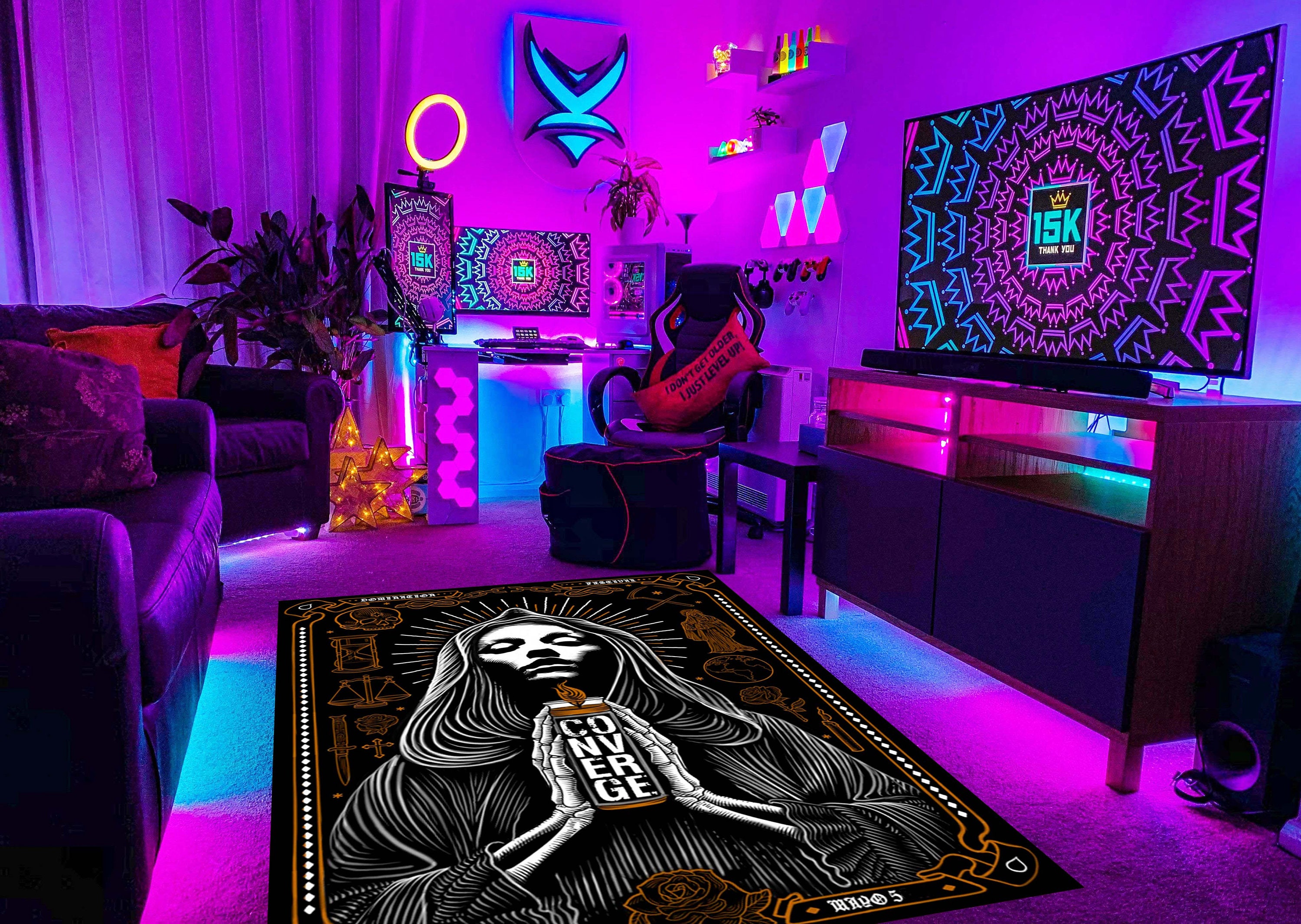Santa Muerte Rug, the Skinny Lady Rug, Sugar Skull Rug, La Flaquita ...