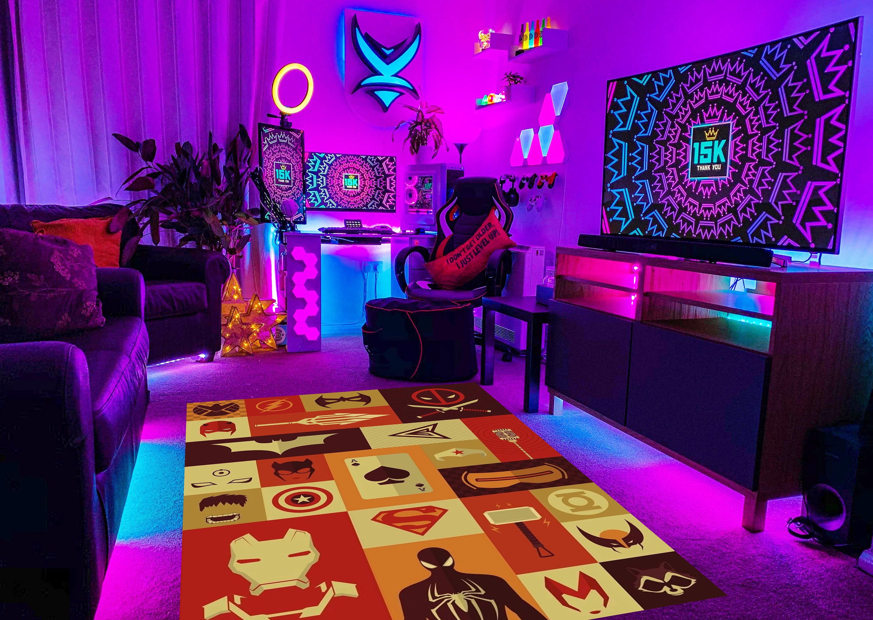 Gaming Room Rug Retro Games Rug Room Decor Personalized - Etsy