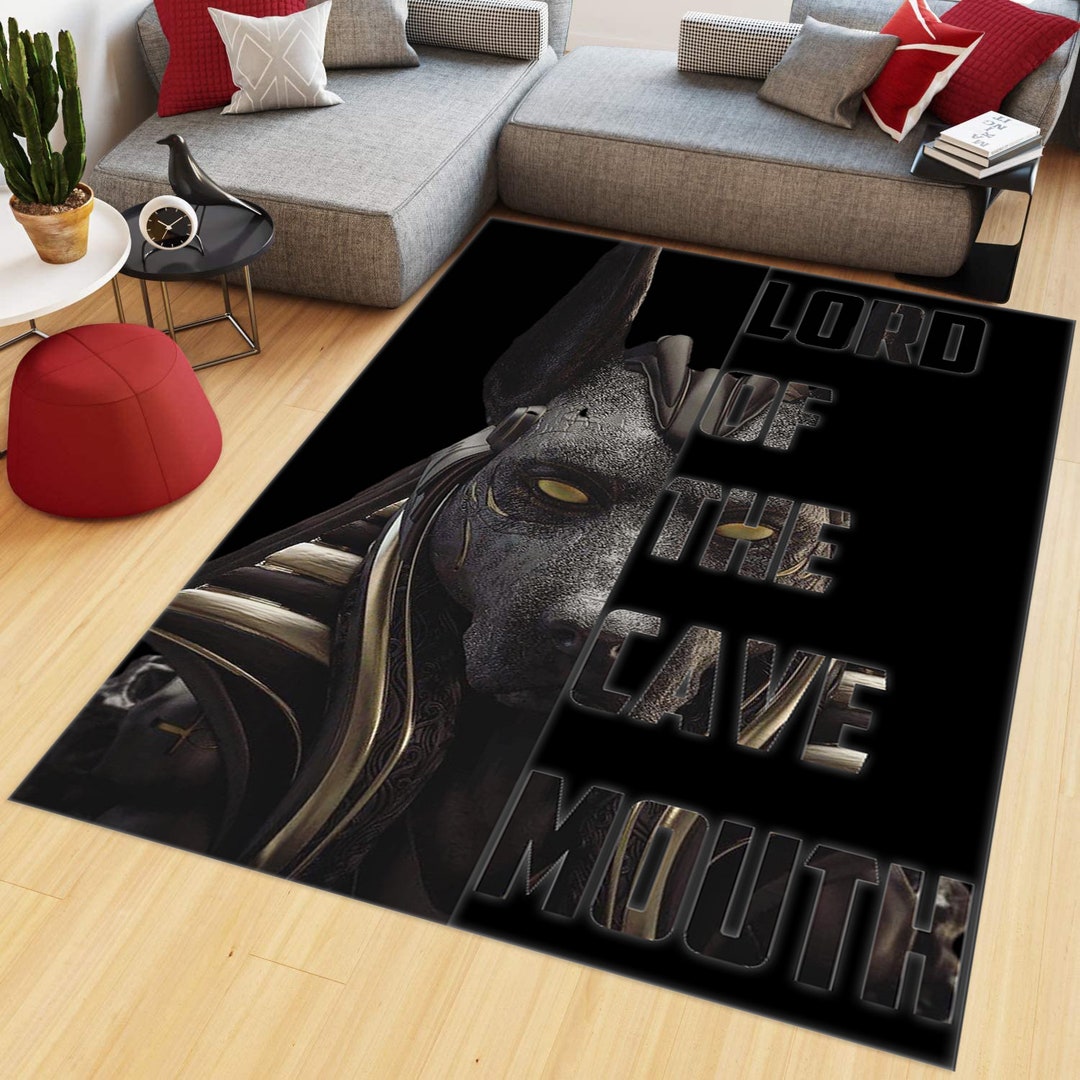 Anubis Rug, Egyptian Rug, Modern Rug, Text Face Decor, Egypt Rug ...