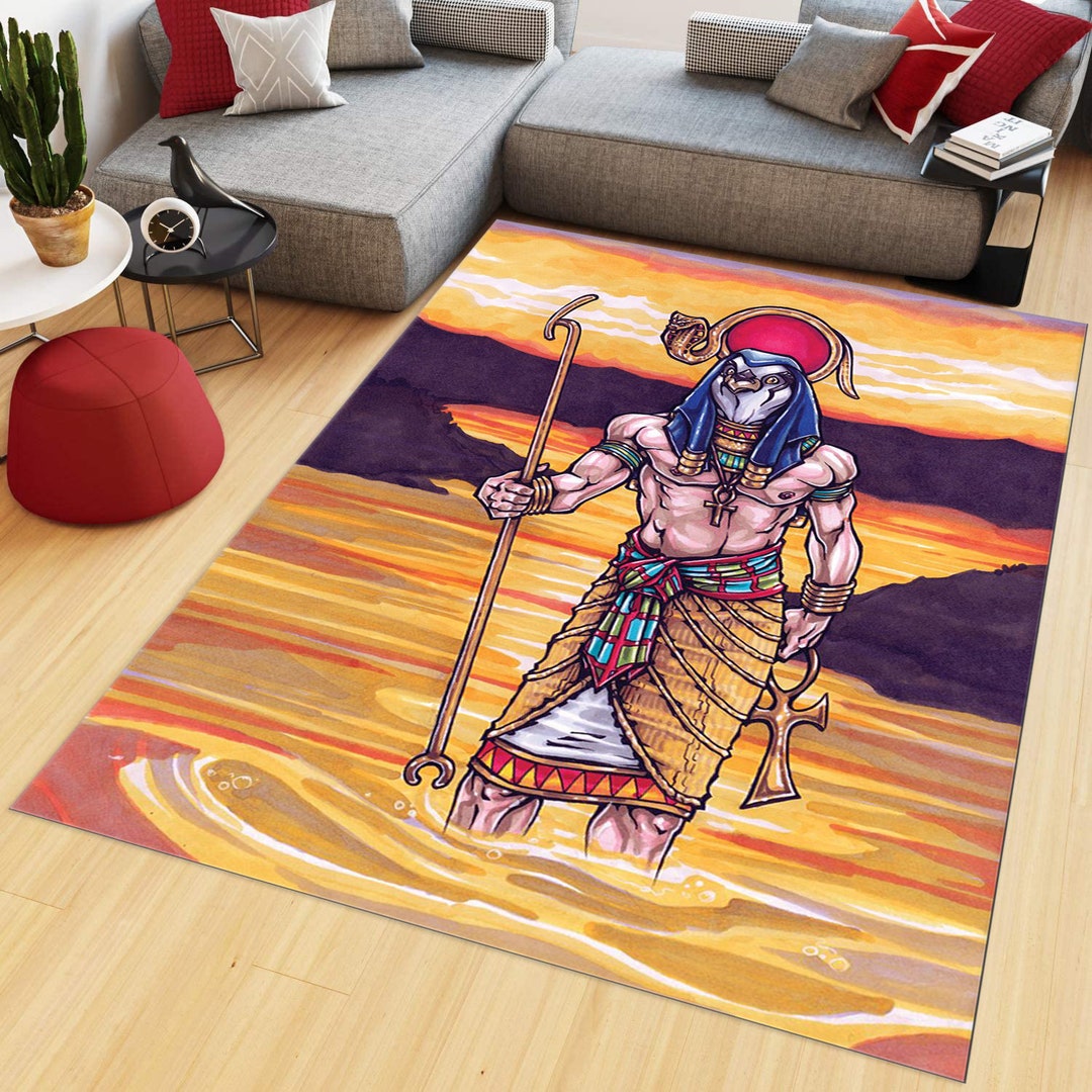 Ankh Rug, Egypt Rug, Hieroglyph Rug, Eye of Ra Rug, Ancient Rug ...