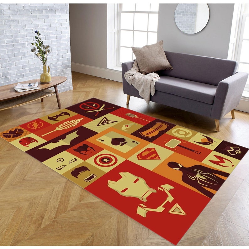 Gaming Room Rug Retro Games Rug Room Decor Personalized - Etsy