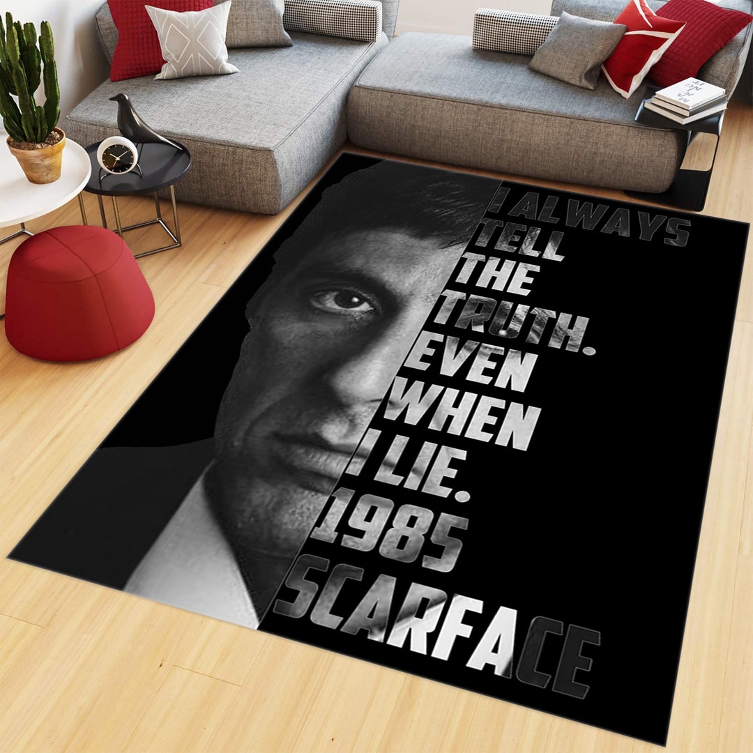 Tony Montana Rug, Scarface Rug, Mafia Rug, Movie Rug, Home Decor Rug ...