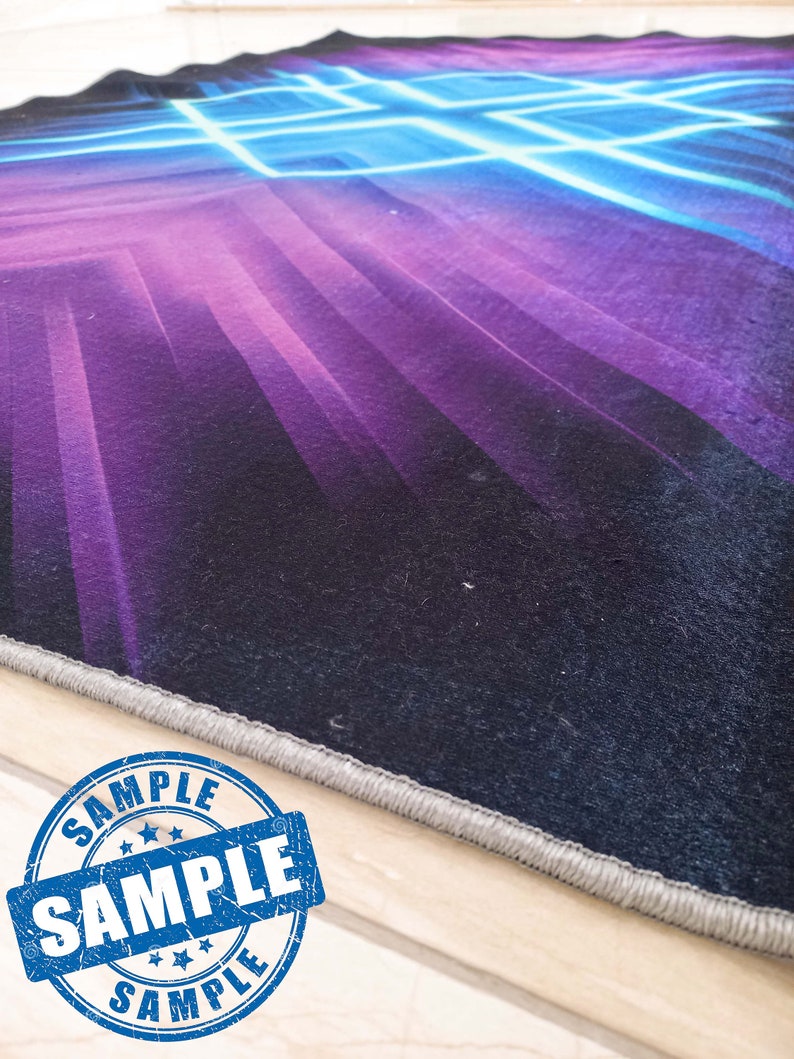 Gamer Rug Gaming Room Rug Neon Look Rug Shining Rug - Etsy
