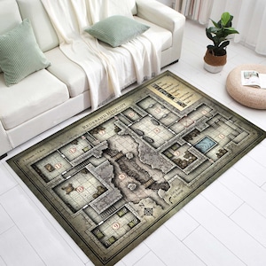 Dungeons Dragons Rug, Redbrand Map, Hide Out Map, DND Map Rug, Game Map ...