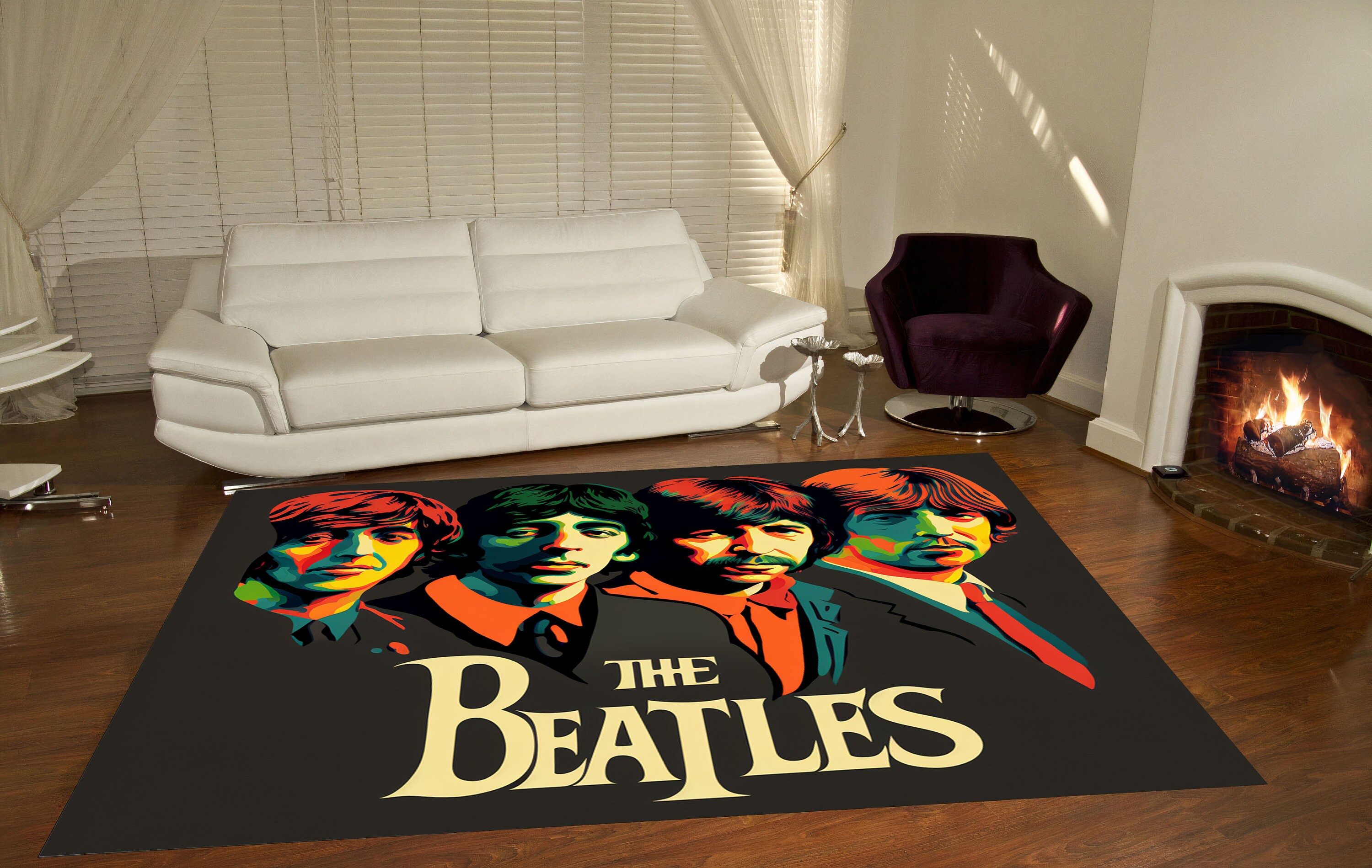 The Beatles Rug England English Rug Music Band Rug Musician - Etsy