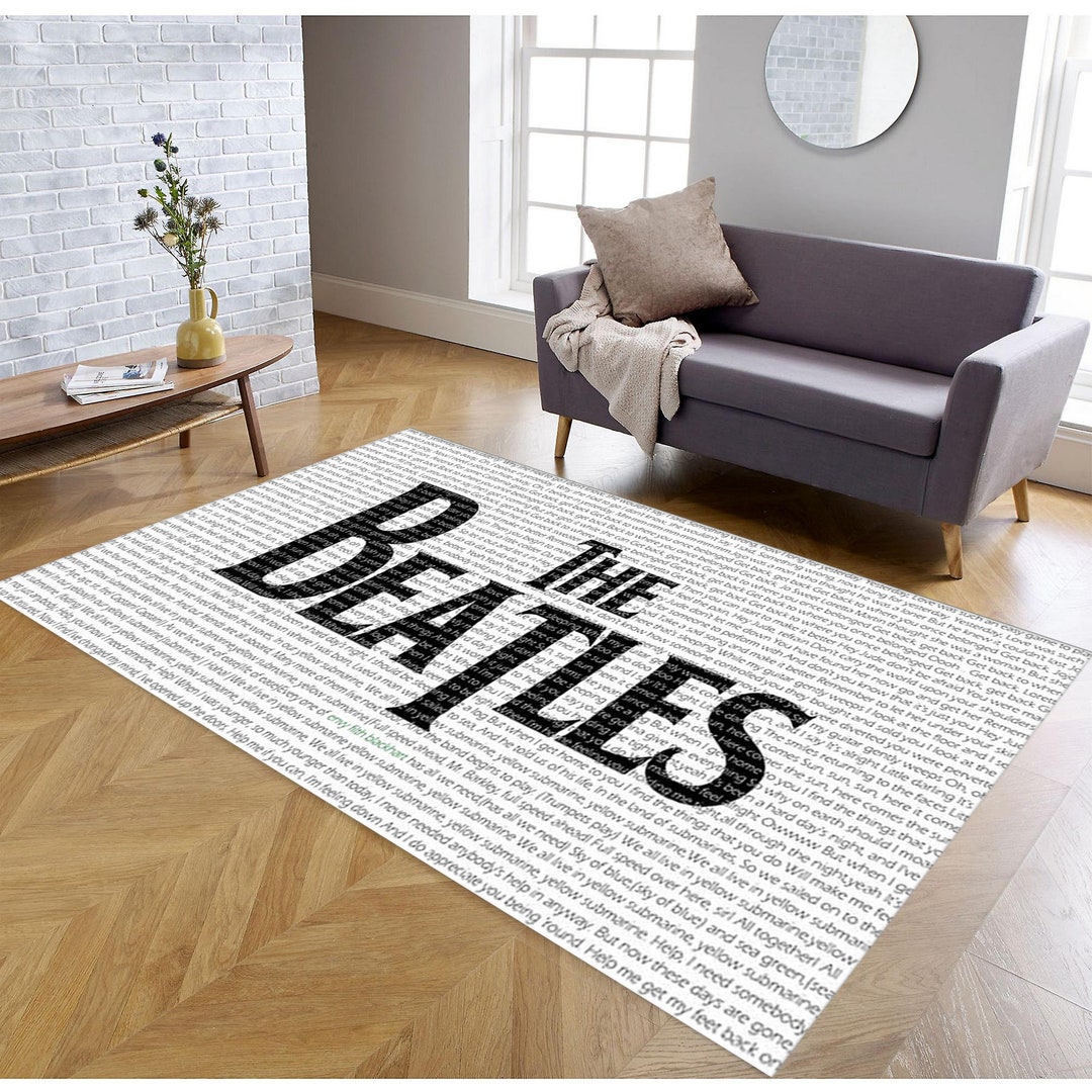 The Beatles Rug, Music Band Rug, Musician Room Rug, Music Decor, 1970's ...