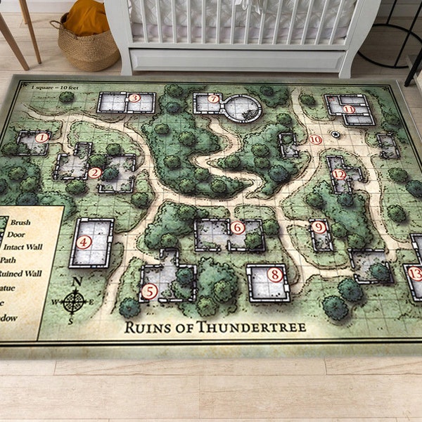 Map of Dnd Rugs - Etsy
