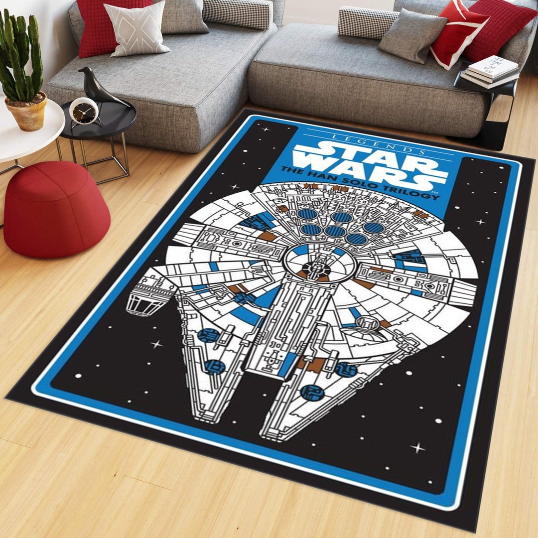 Millennium Falcon Rug, Starwars Rug, Star Wars Rug, Space Ship Rug ...