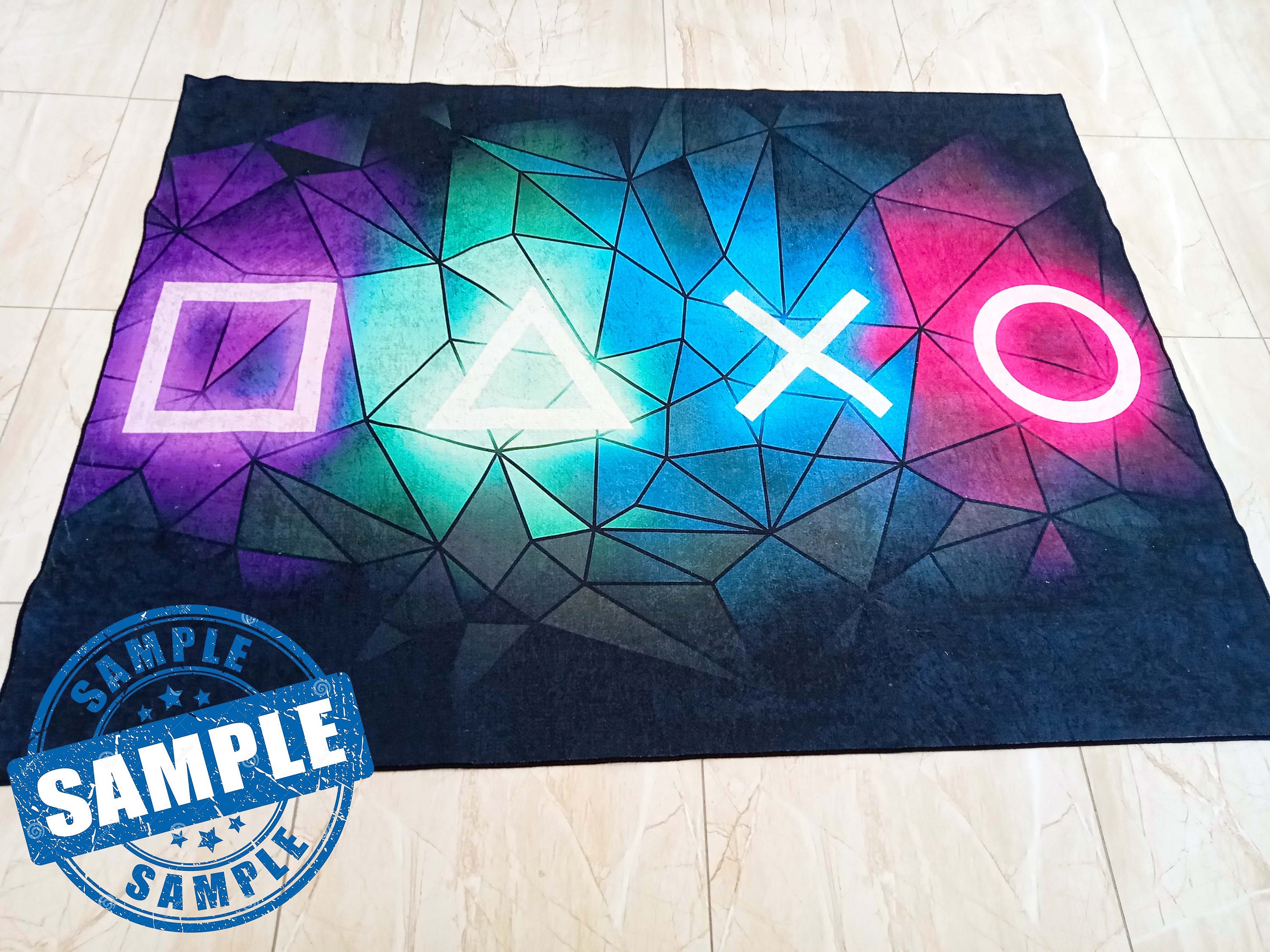 Gamer Rug, Gaming Room Rug, Neon Look Rug, Shining Rug, E-sports Rug ...