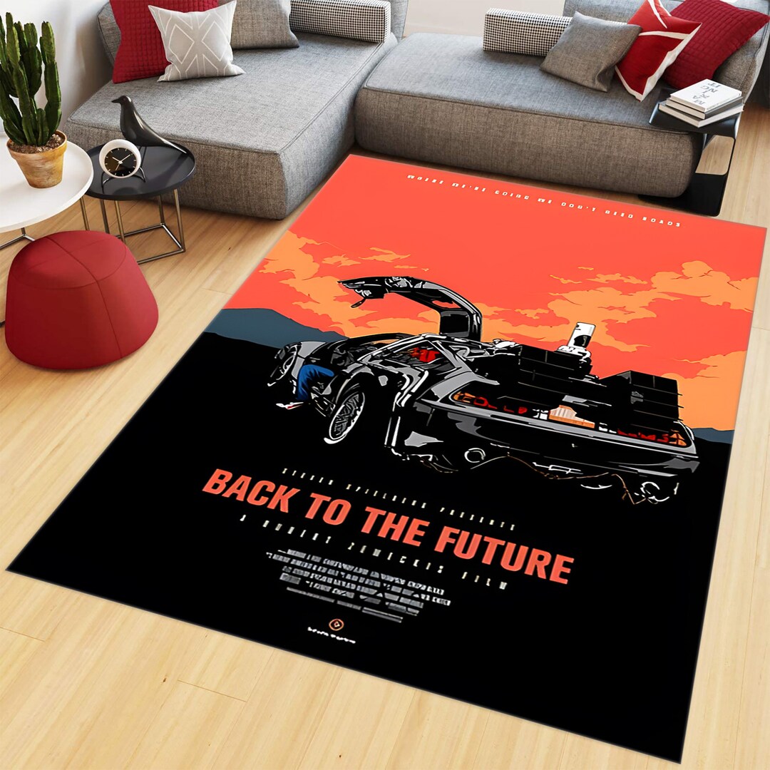 Back to the Future Rug, 3D Movie Art, Kids Room Decor - Etsy
