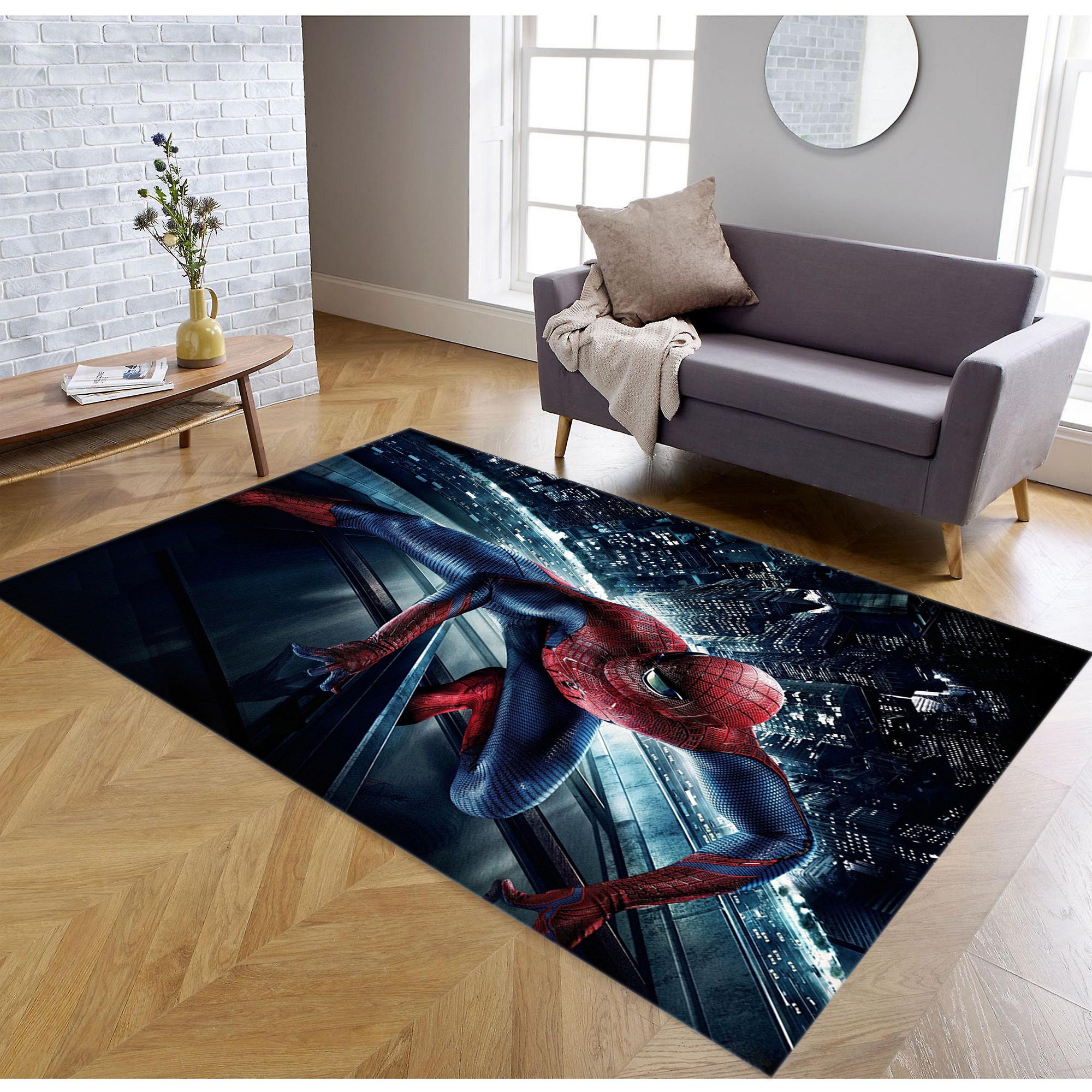 Spider-Man Rug, Superhero Rug, Spider-Man Fan Decor, Superhero Fan ...
