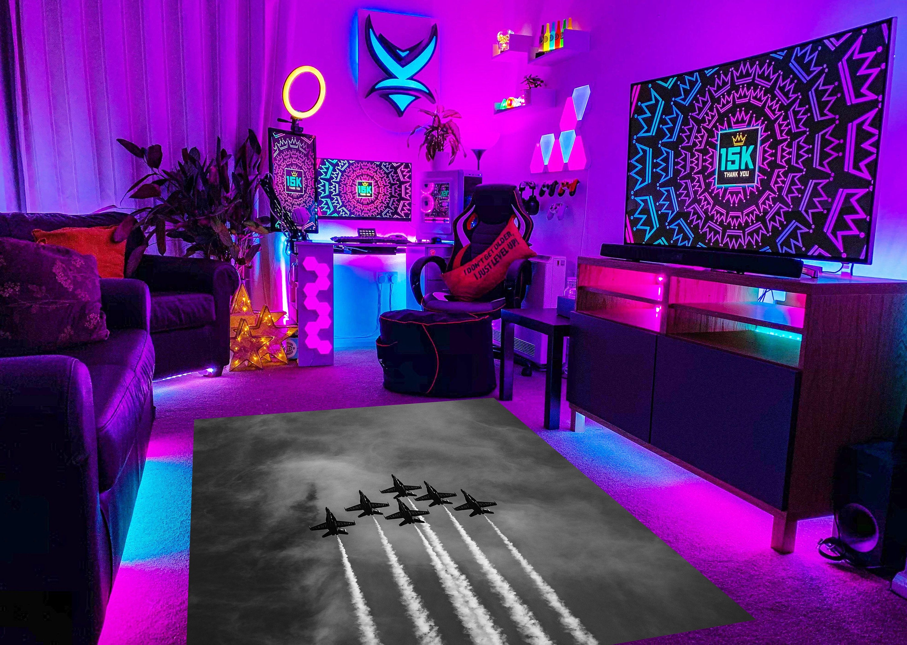 Plane Rug Jet Fighter Rug Aviation Rug Blue Angels Rug - Etsy