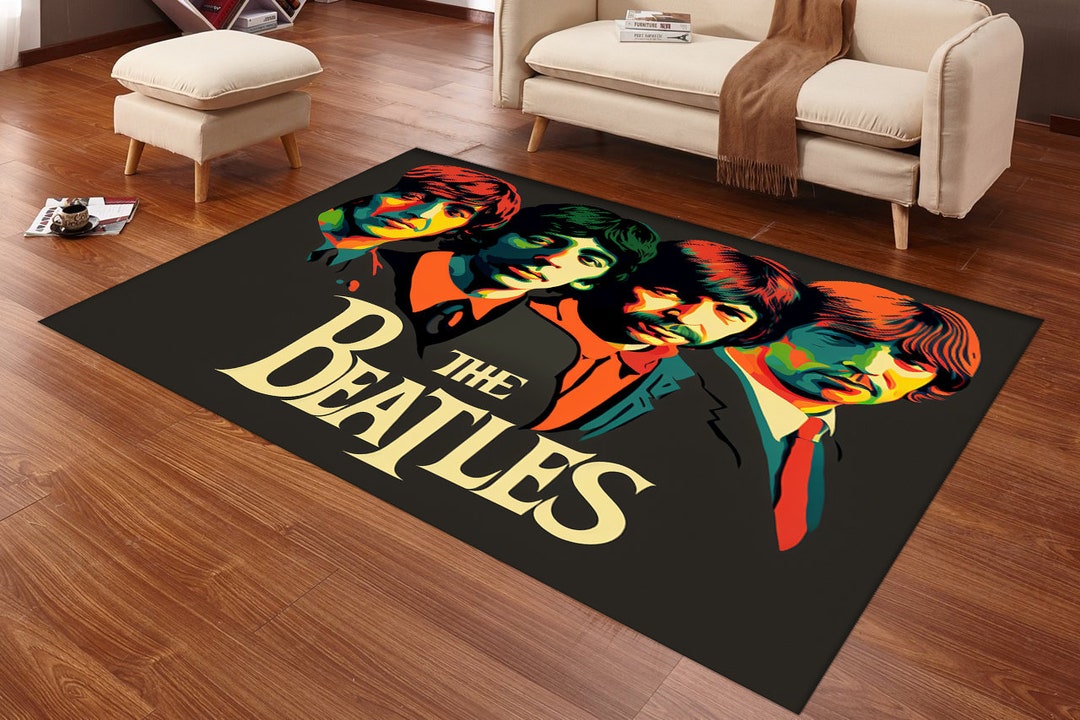 The Beatles Rug, England English Rug, Music Band Rug, Musician Room Rug ...