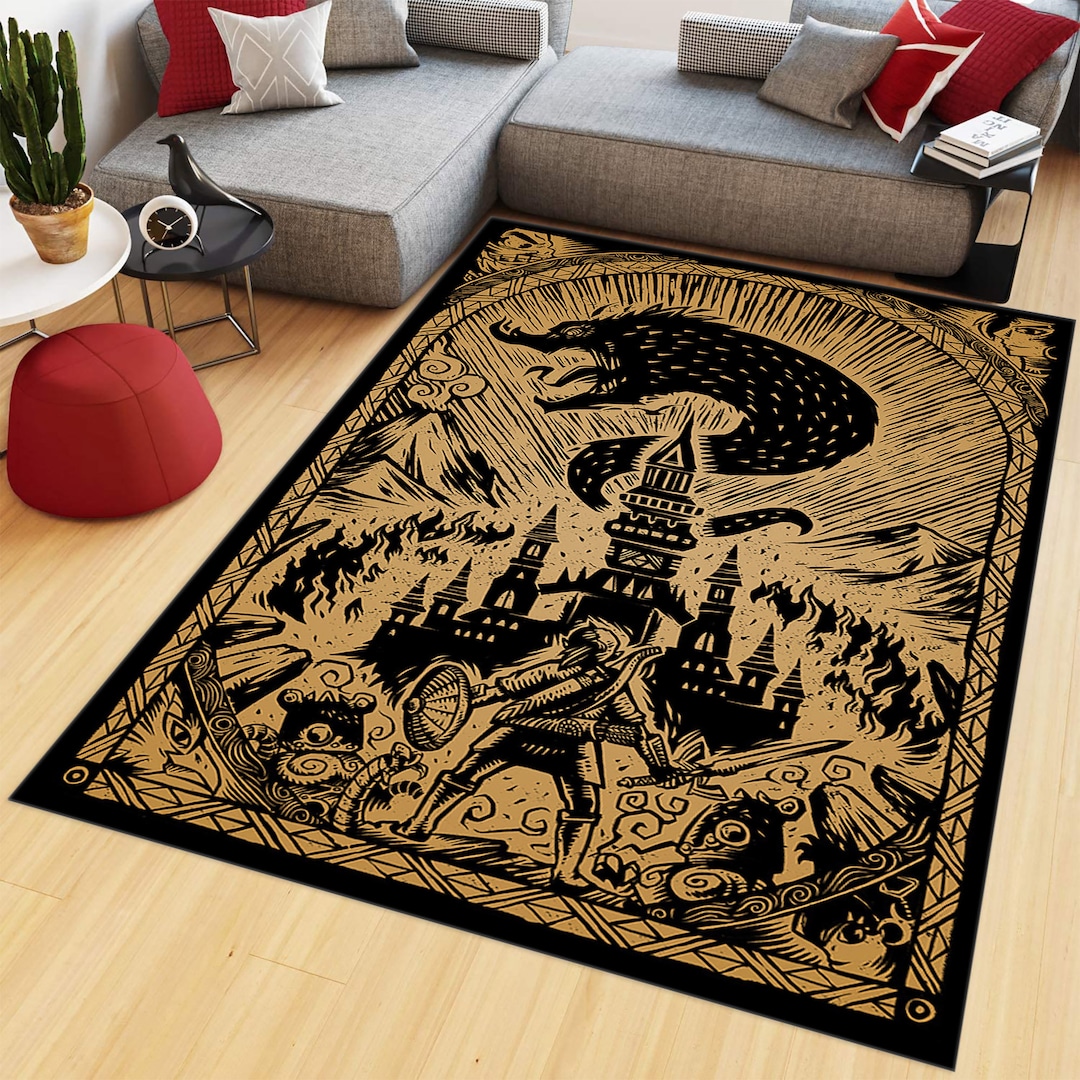 Zelda Rug, Legend of Zelda Rug, Gamer Rug, Retro Game Rug, Pc Game ...