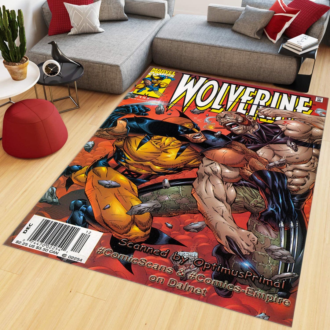 Wolverine Rug X-men Rug Comic Cover Rug Boys Room Carpet - Etsy UK