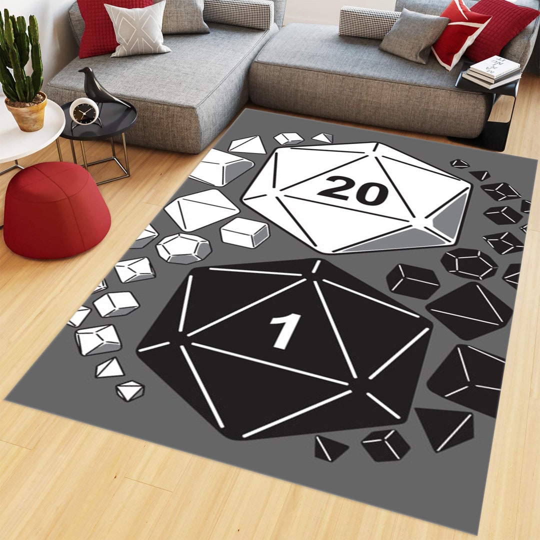 Dungeons Dragons Rug, Dice Carpet, DND Theme Rug, Game Map, Boys Room ...