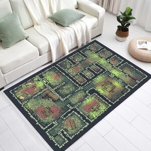 Dungeons Dragons Rug, Jail Map, DND Map Rug, Game Map, Boys Room Decor ...