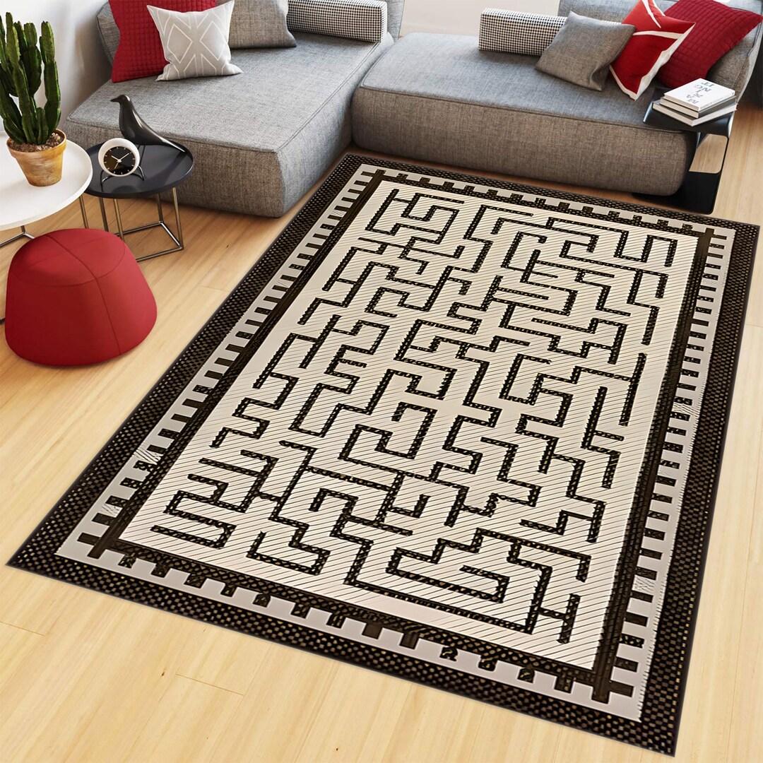 Labyrinth Rug, Game Rug, Gaming Rug, Brown Carpet, Room Decor, Office ...