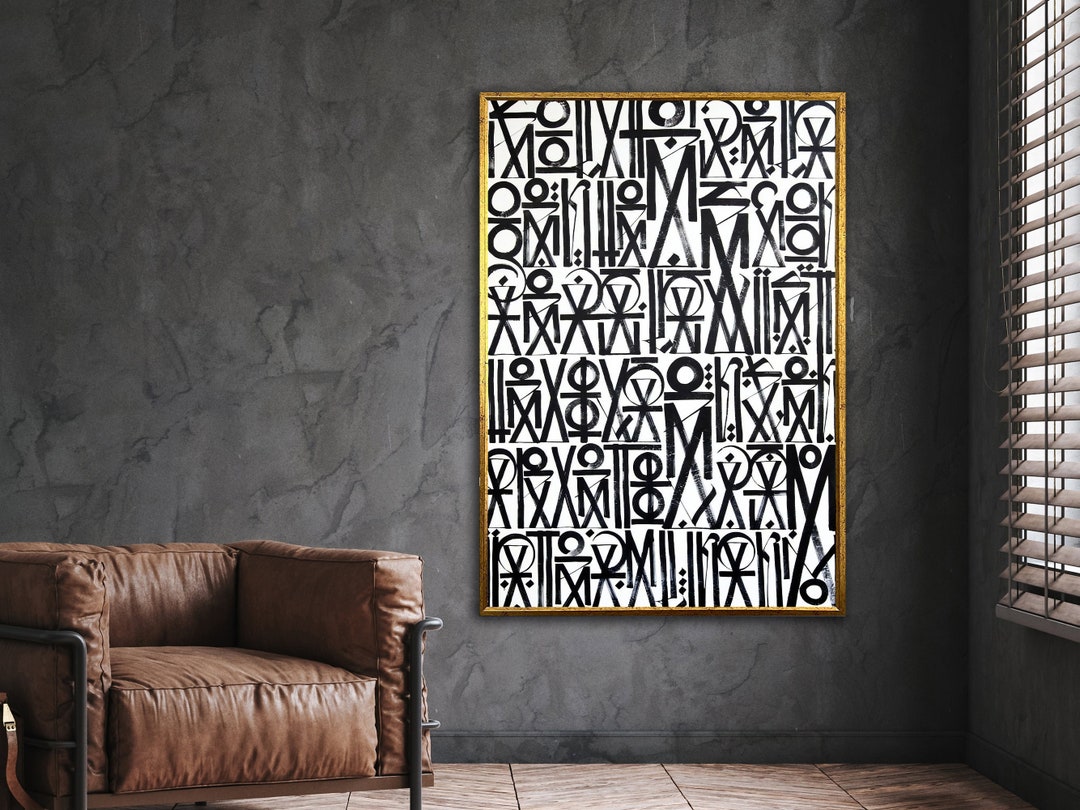 Retna Black and White Canvas Print Contemporary Art Street Poster ...