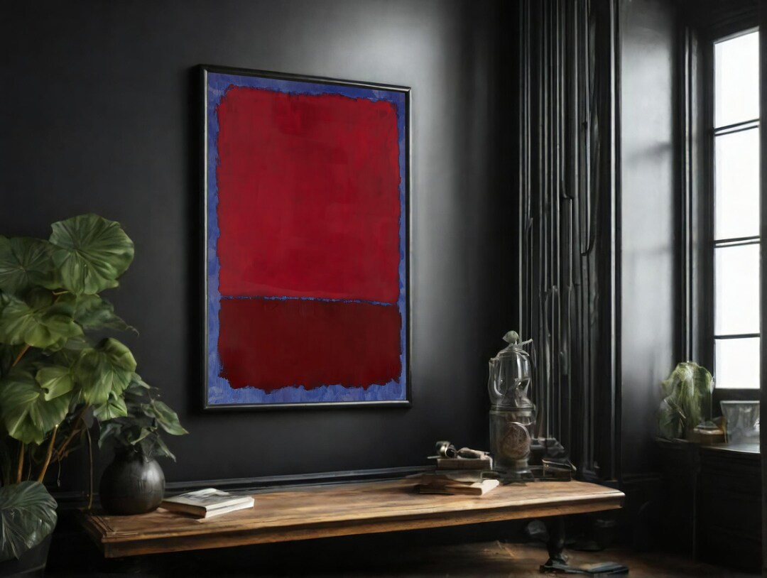 Minimalist Mark Rothko Canvas, Abstract Wall Art Reproduction, Modern ...
