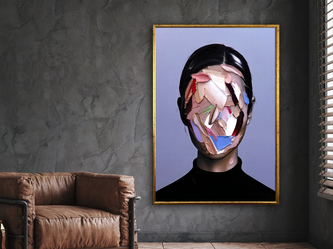 Abstract Face Painting Print, Abstract Poster, Modern Poster, Modern ...